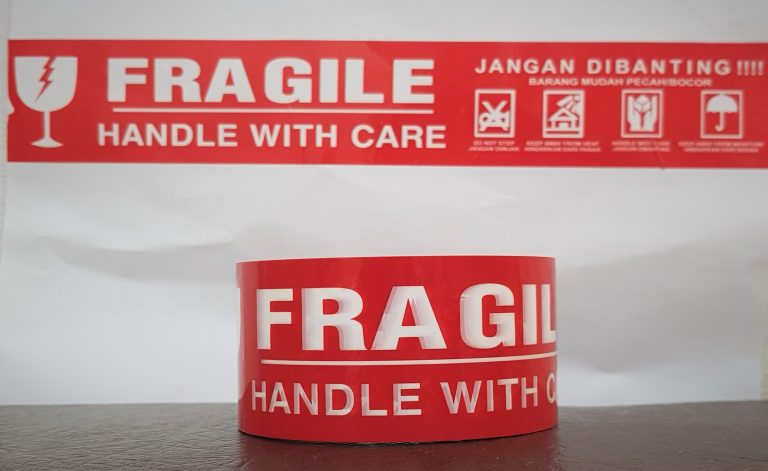 Lakban Fragile Murah - PABRIK LAKBAN CUSTOM PRINTING
